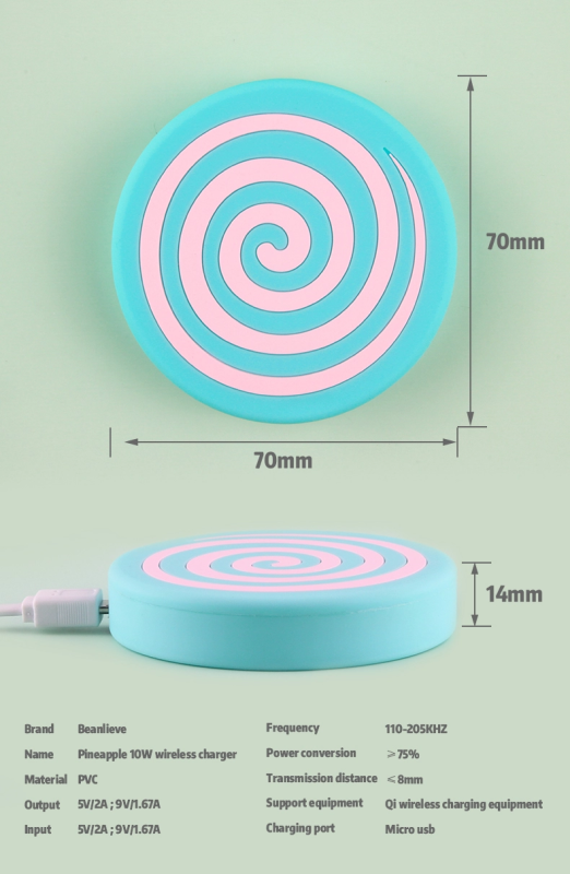Blue Lollipop Wireless Charger,Fun Wireless Charger
