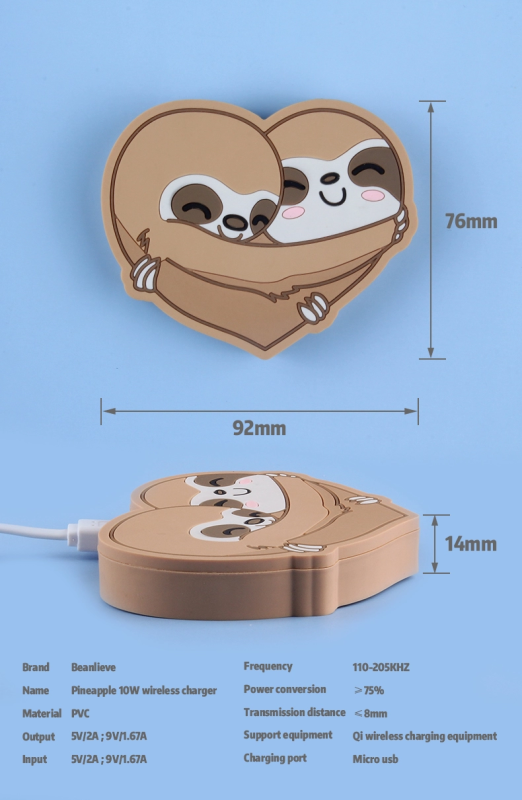 Cuddling Sloths Wireless Charger,Wireless Charger