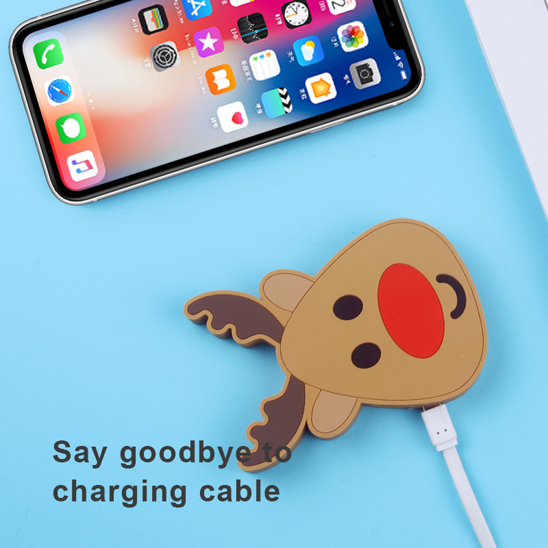 Christmas Reindeer Wireless Charger,Fun Wireless Charger