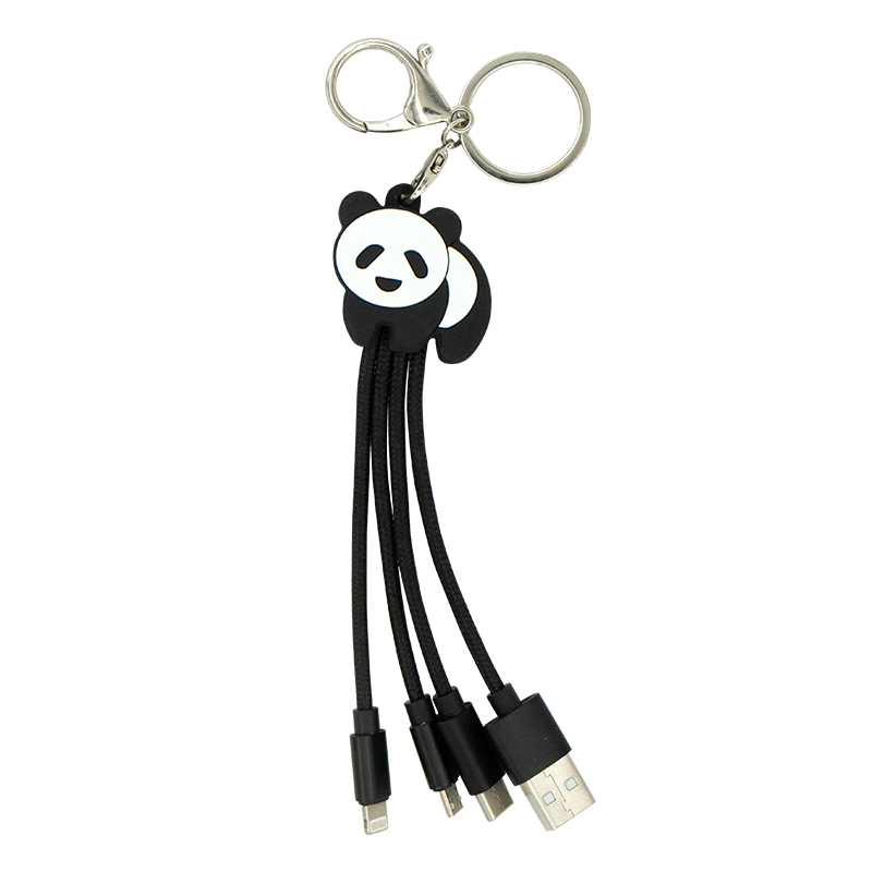 Beanlieve - Panda Nylon 3 In 1 Charging Cable