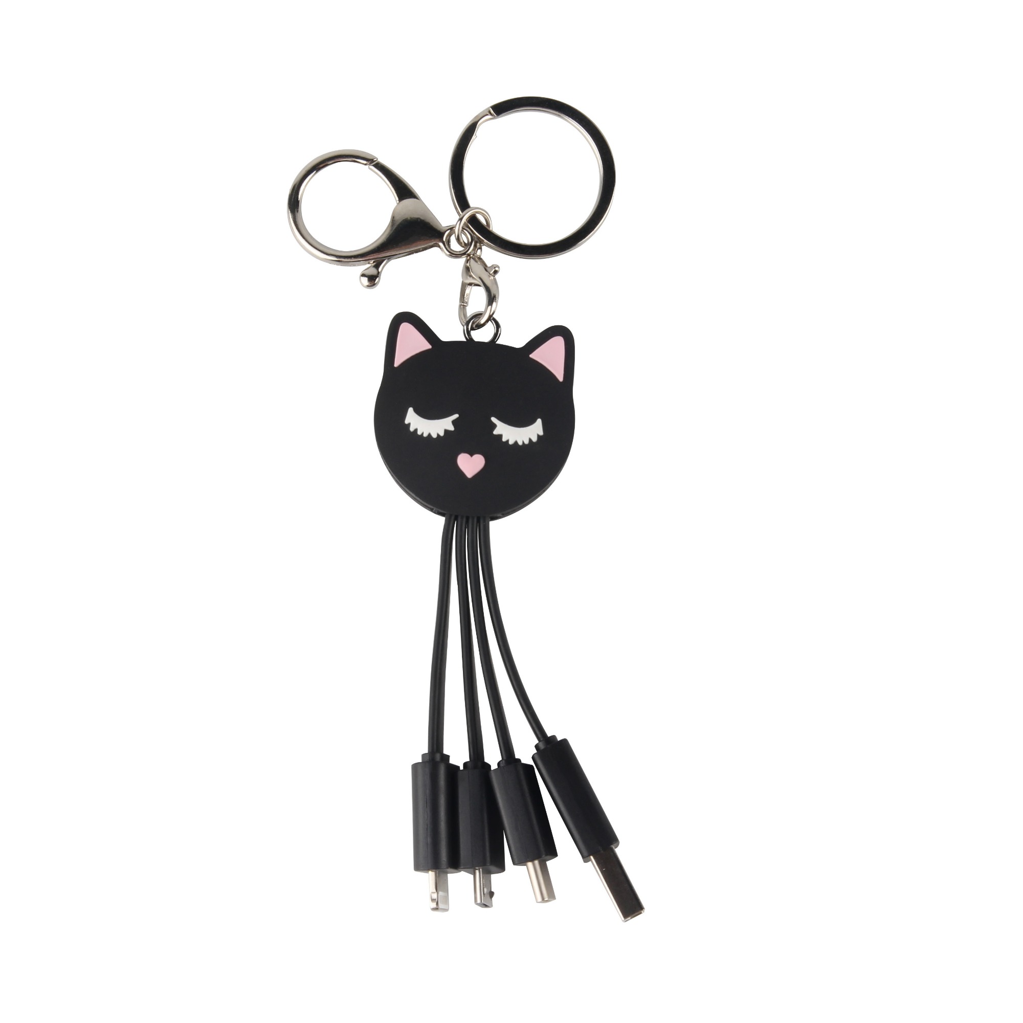 Beanlieve-Black Cat 3 In 1 Charging Cable