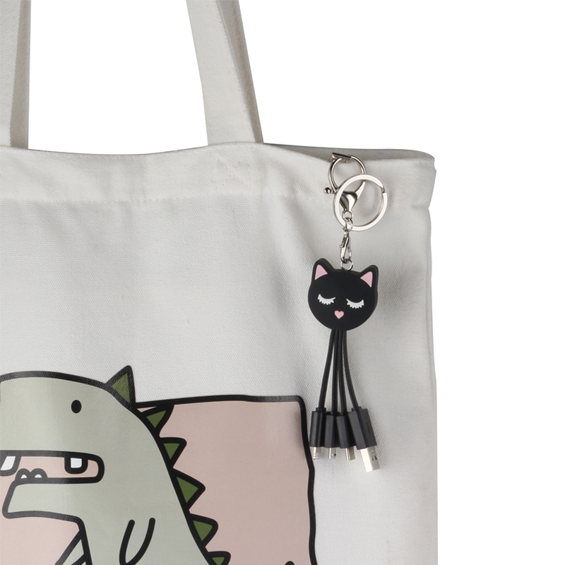 Beanlieve-Black Cat 3 In 1 Charging Cable