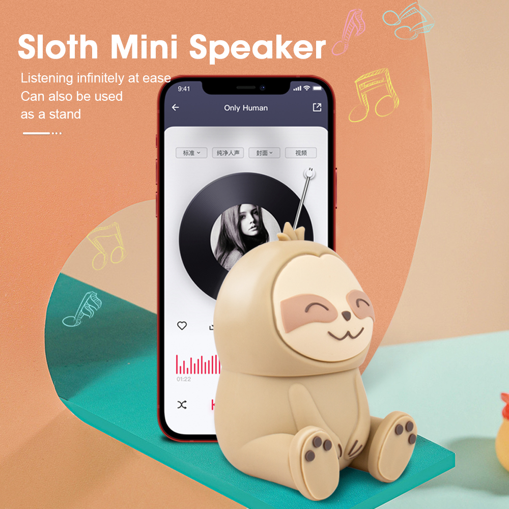 Beanlieve -Sloth Bluetooth Speaker with Phone Stand