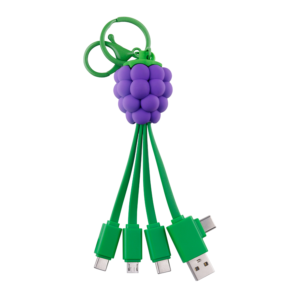 Cute Fruit Grape Design Multi 4in1 Charging Cable Universal ...