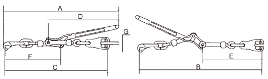 Lever type Load Binder with Claw Hook, Chain Lashing Binder
