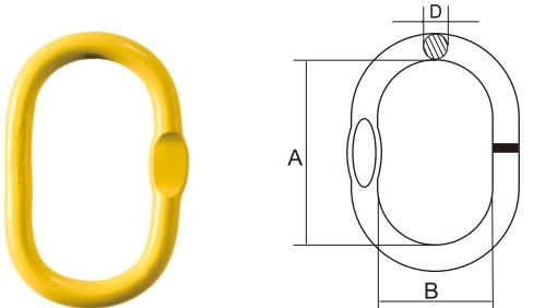 Grade 80 European type Welded Master Link, Alloy Master Link | H-Lift