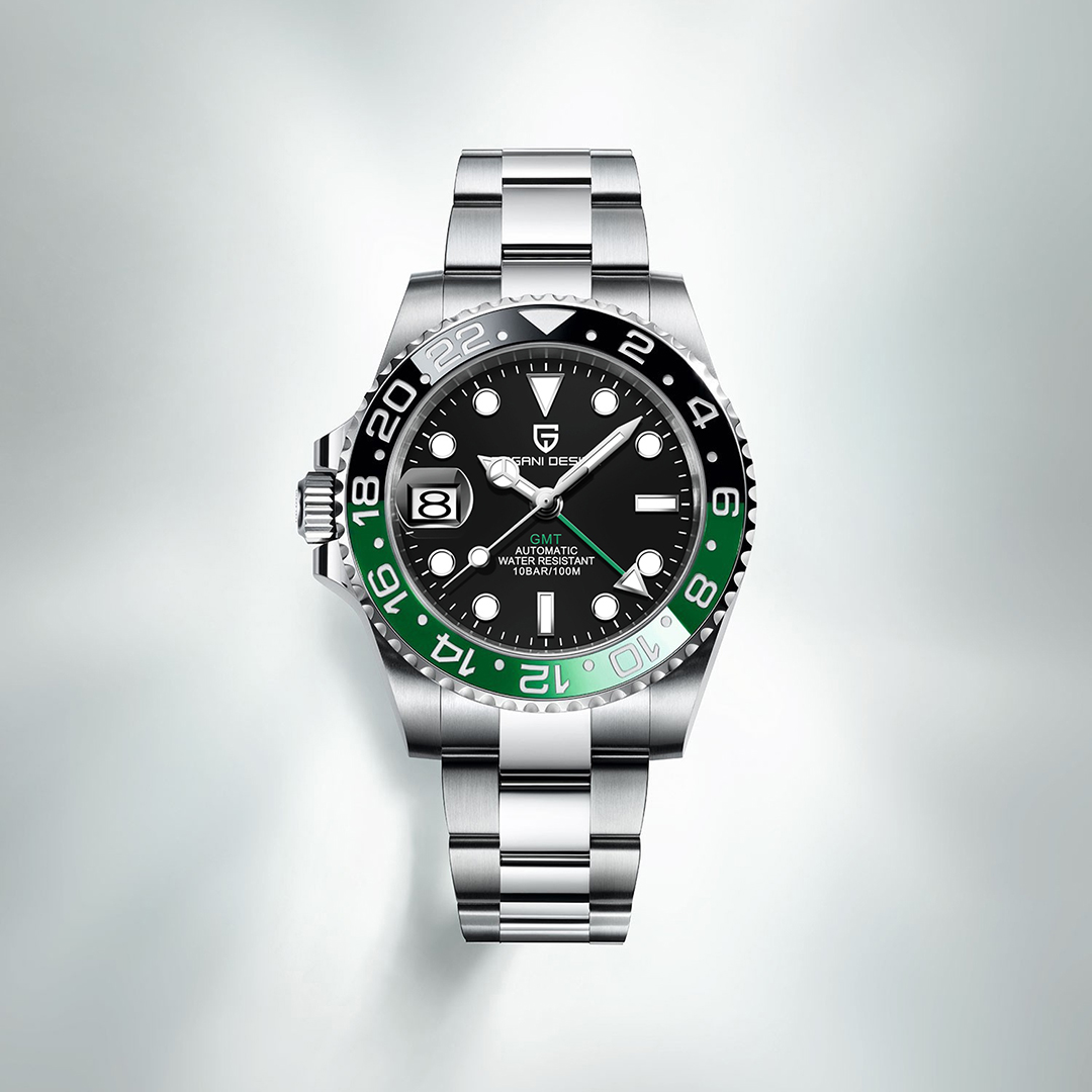 PAGANI DESIGN PD-1662 Men's Watches Automatic NH34 GMT New Stainless Steel Mechanical Waterproof ...