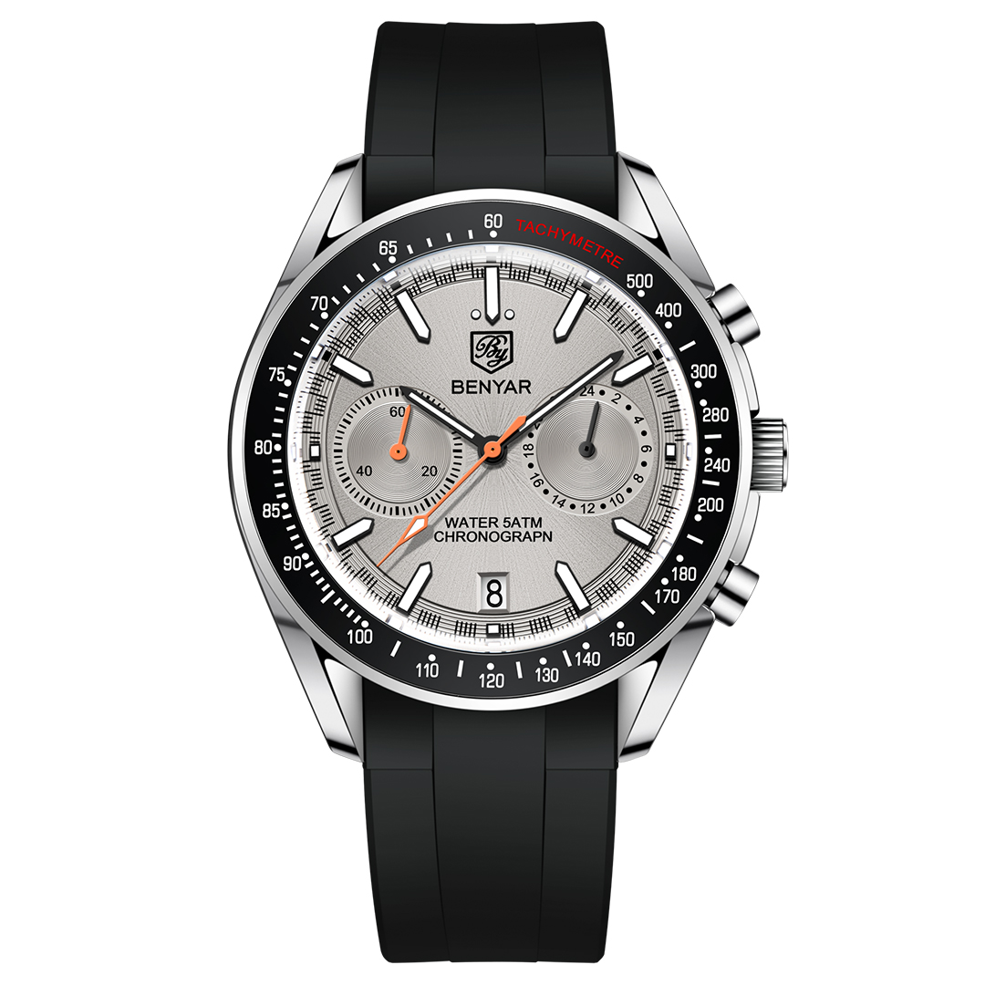 BENYAR Quartz Men's Watches full Steel Sports Waterproof Chronograph ...