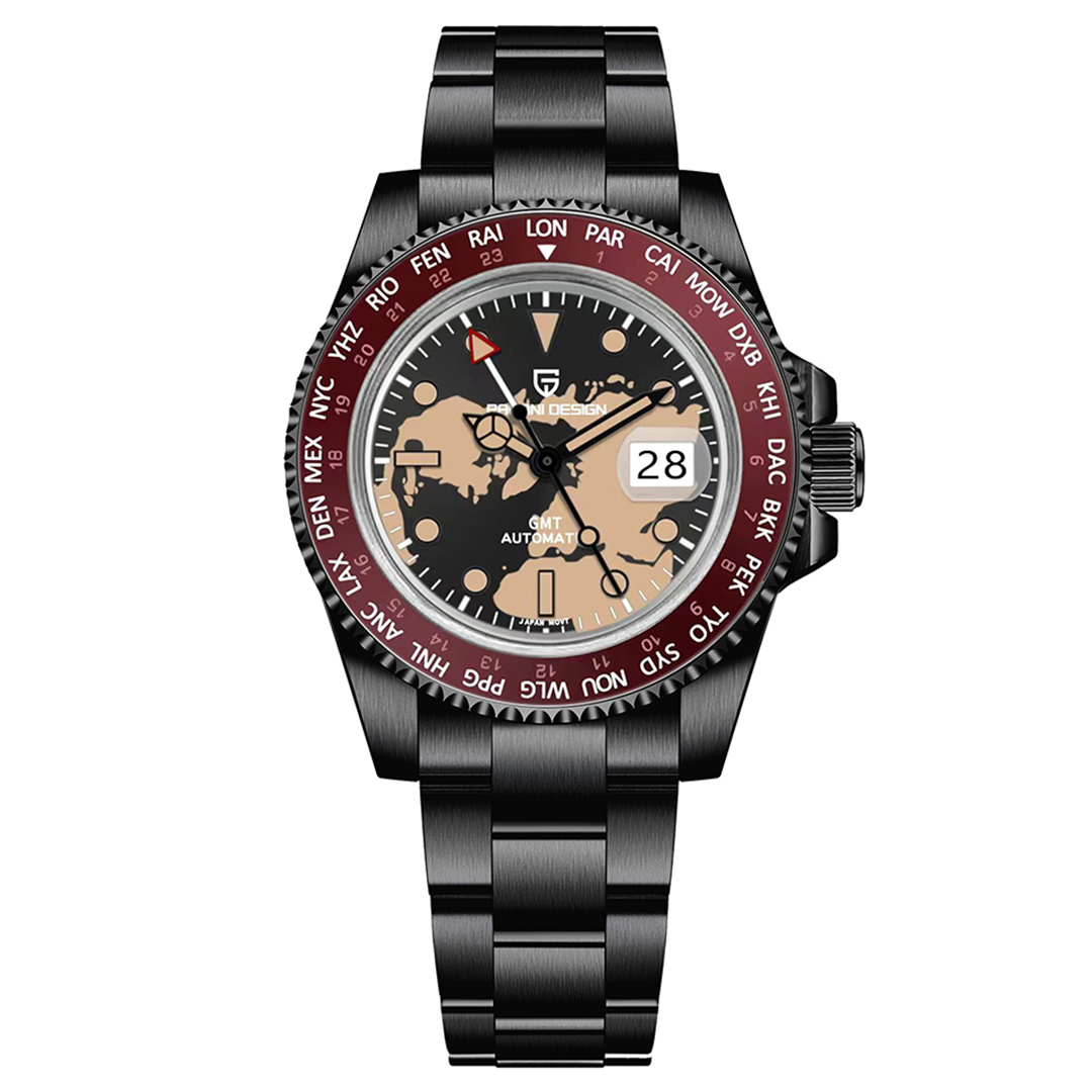 PAGANI DESIGN PD-1758 Men's Automatic Watches NH34 GMT Mechanical 40mm Stainless Steel ...