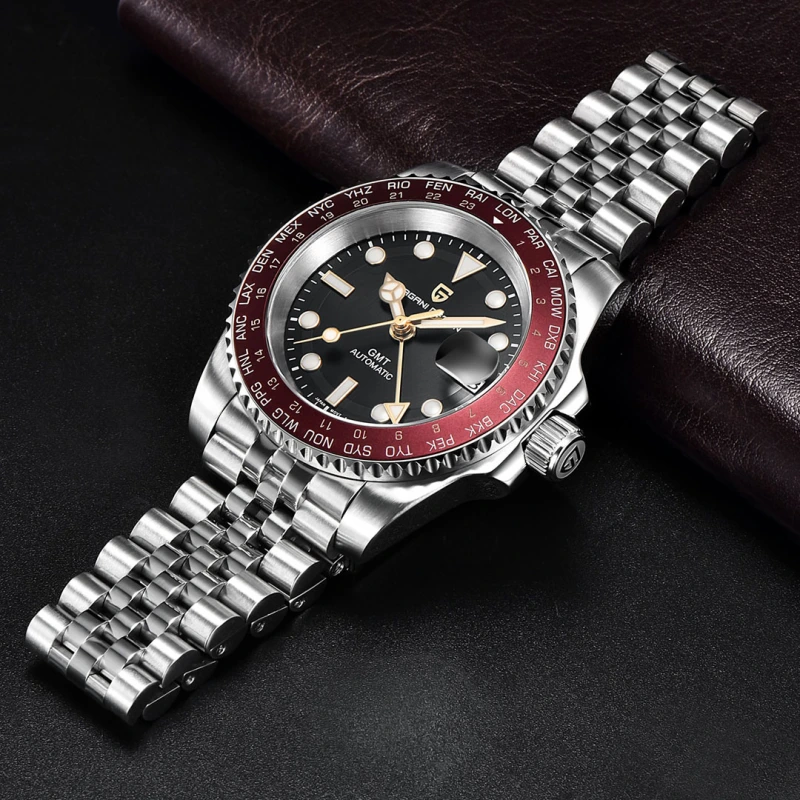 PAGANI DESIGN PD-1758 Men's Automatic Watches NH34 GMT Mechanical 40mm Stainless Steel ...