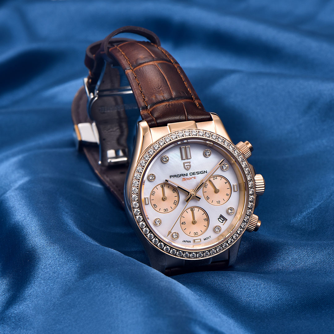 PAGANI DESIGN PD-1730 Women's Watches 36mm Chronograph Quartz Stainless ...