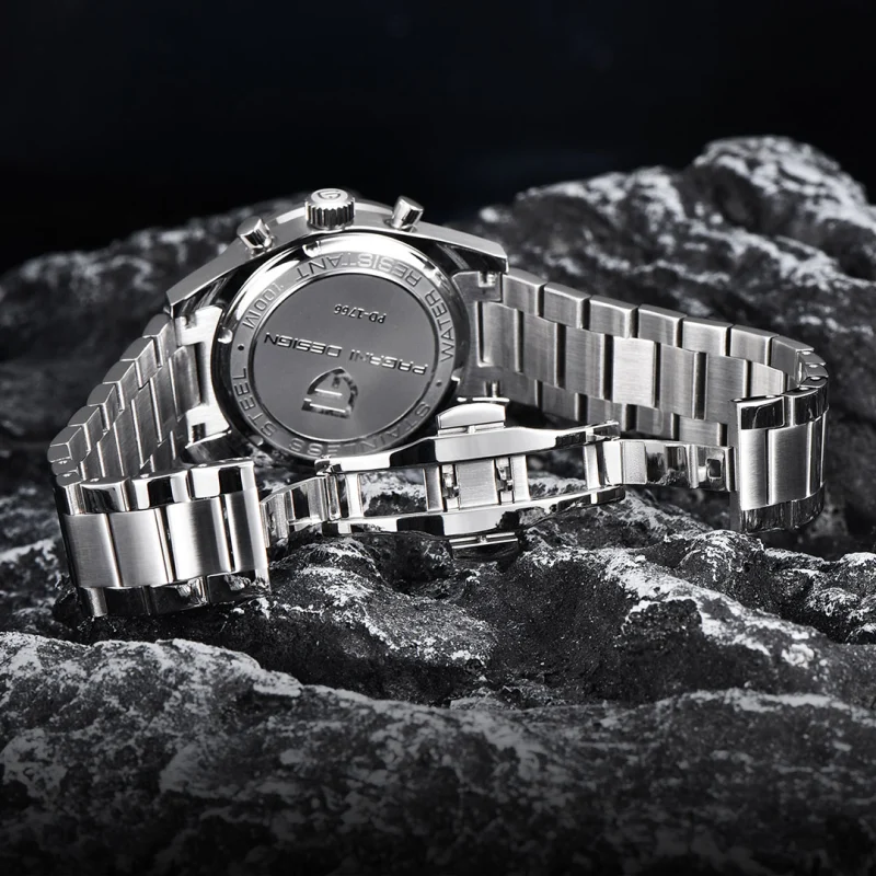 PAGANI DESIGN PD-1766 Men's Chronograph Quartz Watches 40mm Stainless Steel Waterproof Sports ...