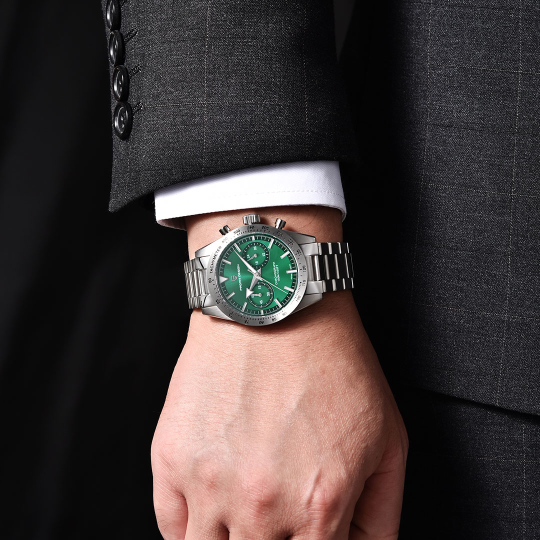 PAGANI DESIGN PD-1766 Men's Chronograph Quartz Watches 40mm Stainless Steel Waterproof Sports ...