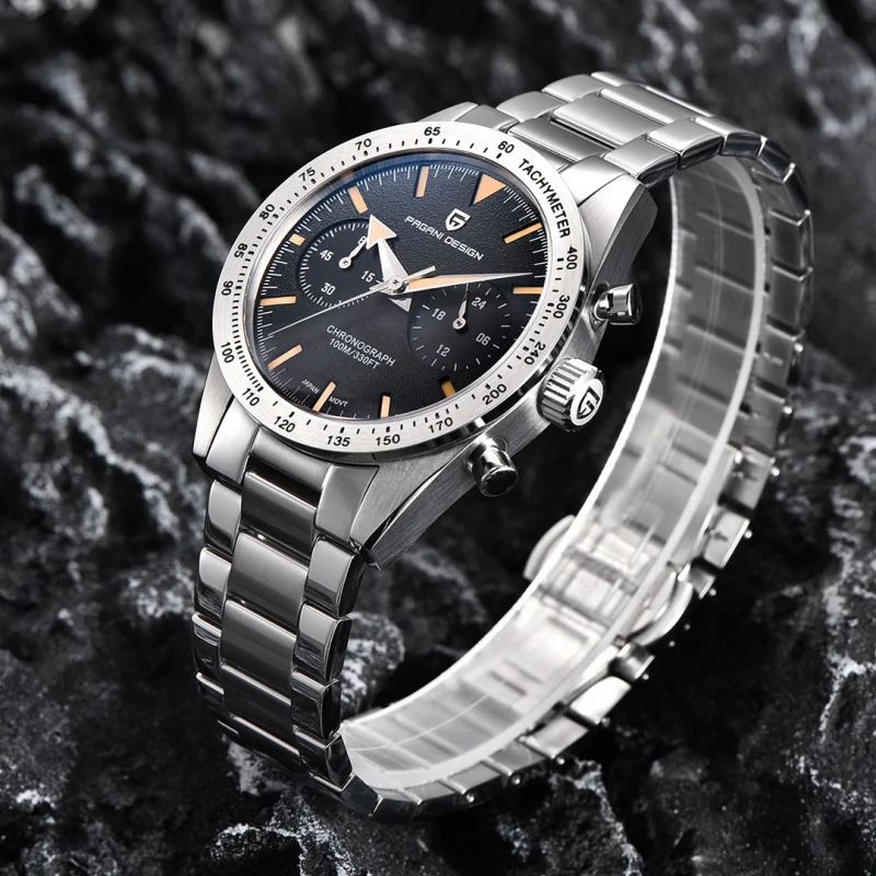 PAGANI DESIGN PD-1766 Men's Chronograph Quartz Watches 40mm Stainless Steel Waterproof Sports ...