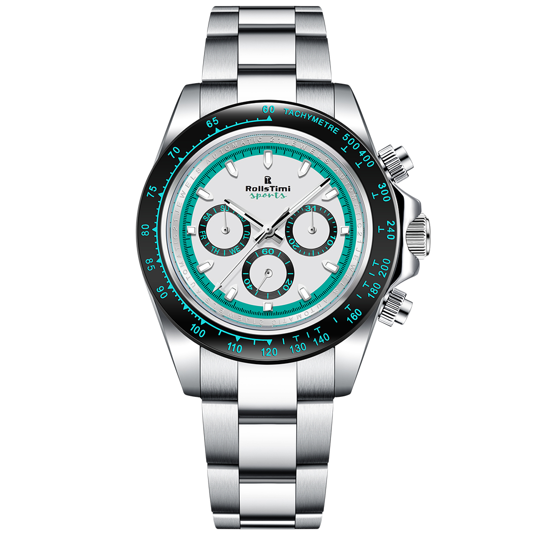 RollsTimi Men's Automatic Watches full Stainless Steel Mechanical ...