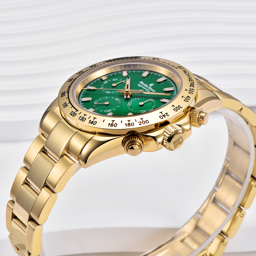 RollsTimi Men's Automatic Watches full Stainless Steel Mechanical ...