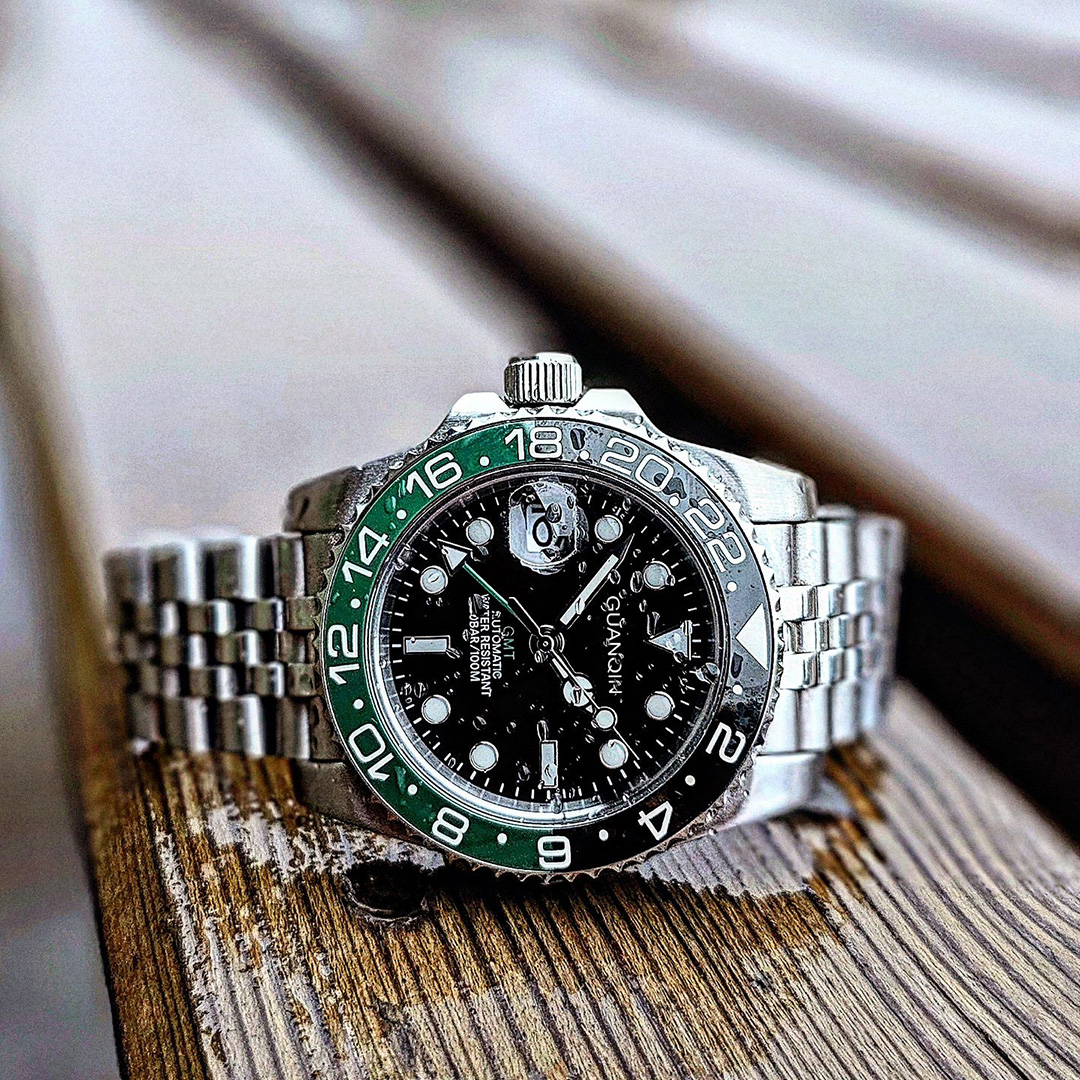 GUANQIN Men's Automatic Watches 40mm NH34 Stainless Steel Mechanical Wrist Watch for Men 100M ...