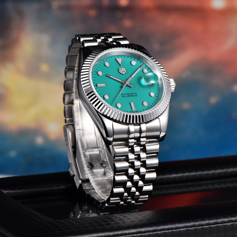 RollsTimi Men's Automatic Watches 40mm Stainless Steel Waterproof ...