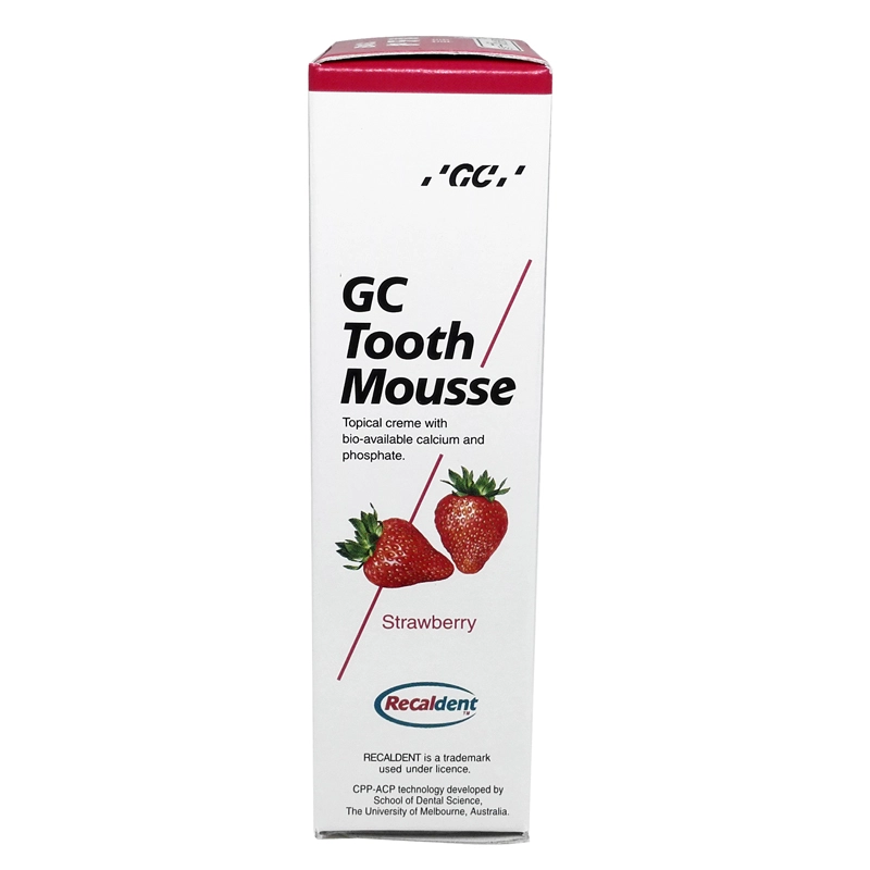 GC TOOTH MOUSSE STRAWBERRY TOPICAL TOOTH CREAM WITH RECALDENT 1 TUBE OF ...