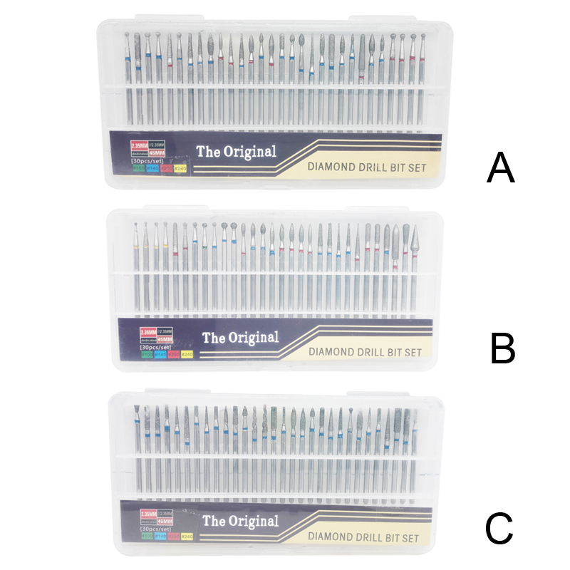 Dental The Original Diamond Burs Set Tooth Drill Jewelers Bit 2.35mm,-Burs