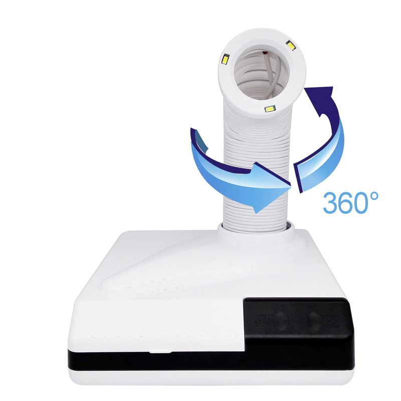 Portable Nail Dental Lab Desktop Dust Collector Suction Box with 3 LED ...