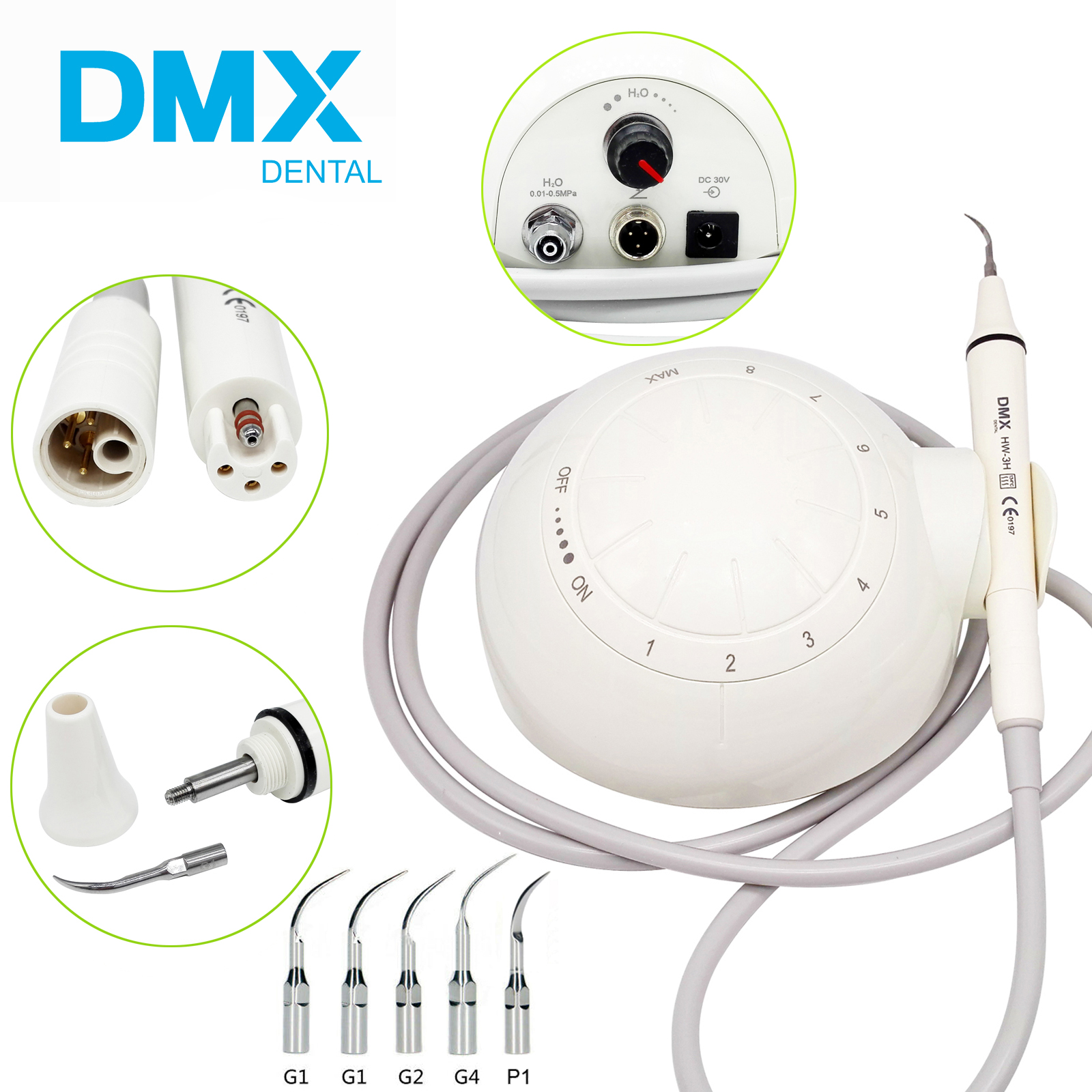 DMXDENT Dental Ultrasonic Piezo Scaler With Detachable Handpiece ...