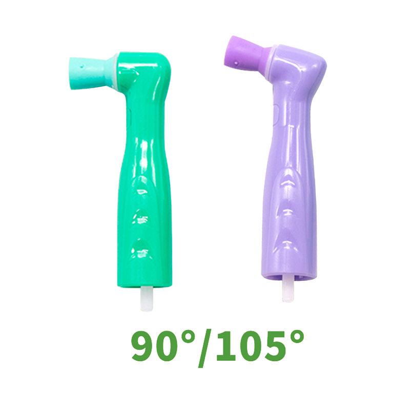 Dental 90 / 105 Degree Right Polishing Prophy Angles Soft Green Regular Cup