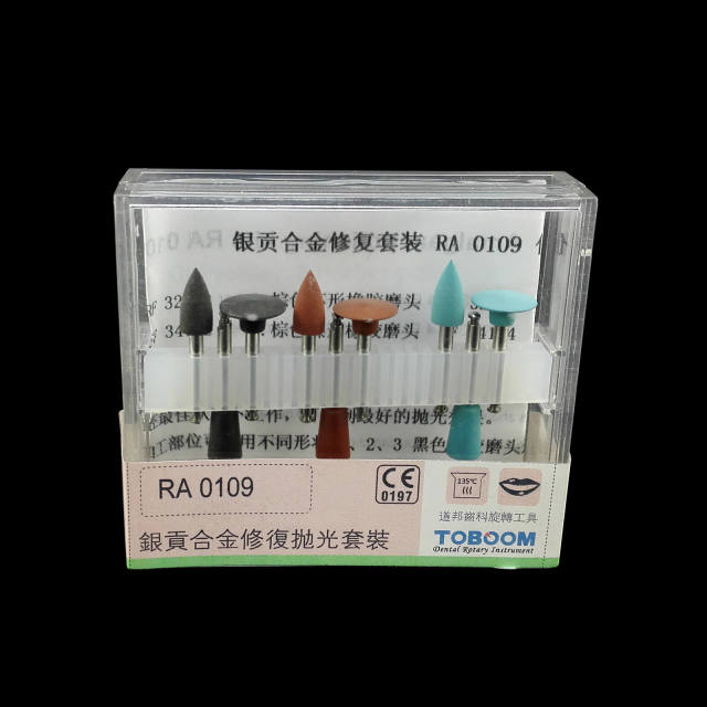 TOBOOM RA0109 Dental Diamond Burs Cups Amalgam Composite Polishing Kit