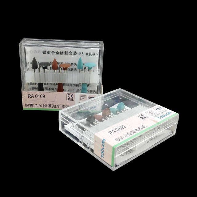 TOBOOM RA0109 Dental Diamond Burs Cups Amalgam Composite Polishing Kit