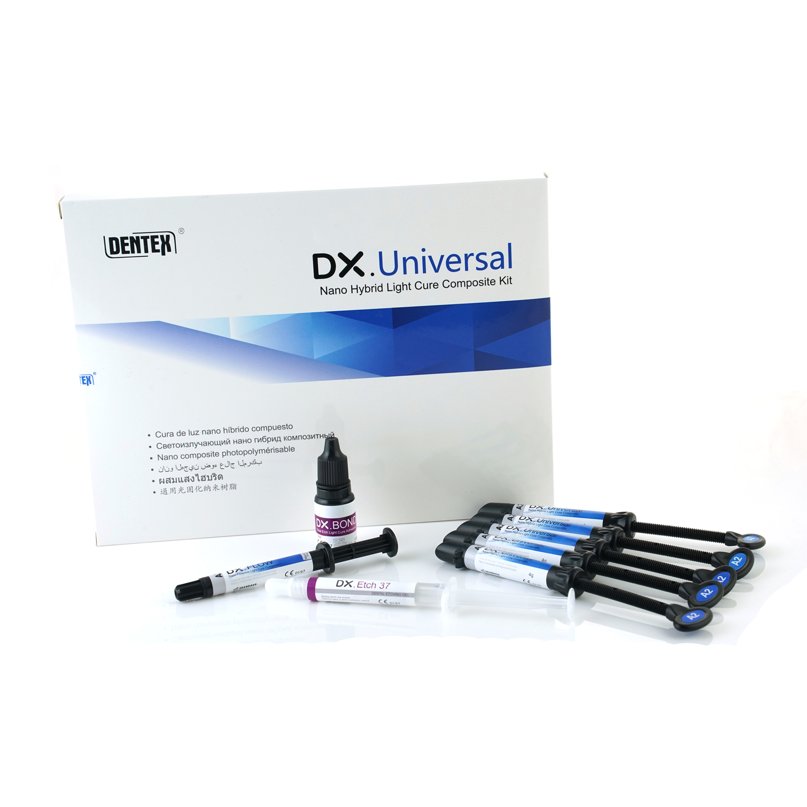 DX.Universal Dental Light Cure Composite Resin Kit Shade Etching Gel Adhesive