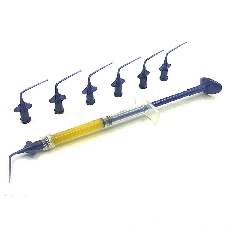 Dental Disposable Syringe Tips Endo Irrigation Flexible Composite Blue ...