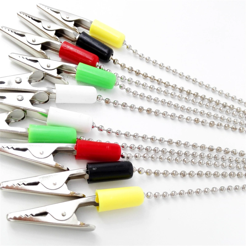 Dental Patient Bib Clips Chains Napkin Holder Flexible Coil Ball 5 Pcs