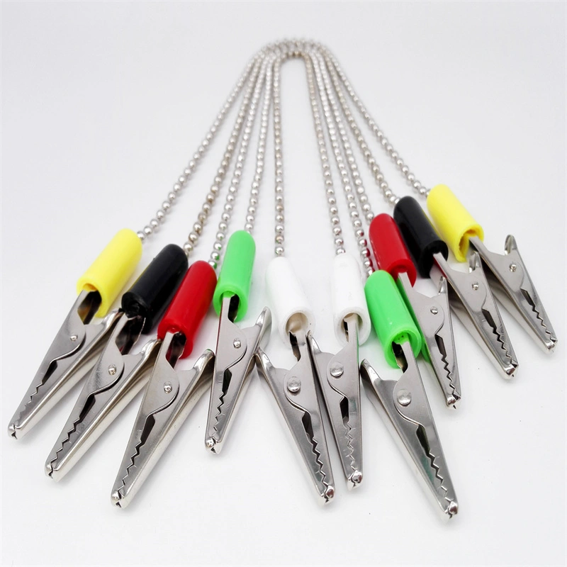 Dental Patient Bib Clips Chains Napkin Holder Flexible Coil Ball 5 Pcs