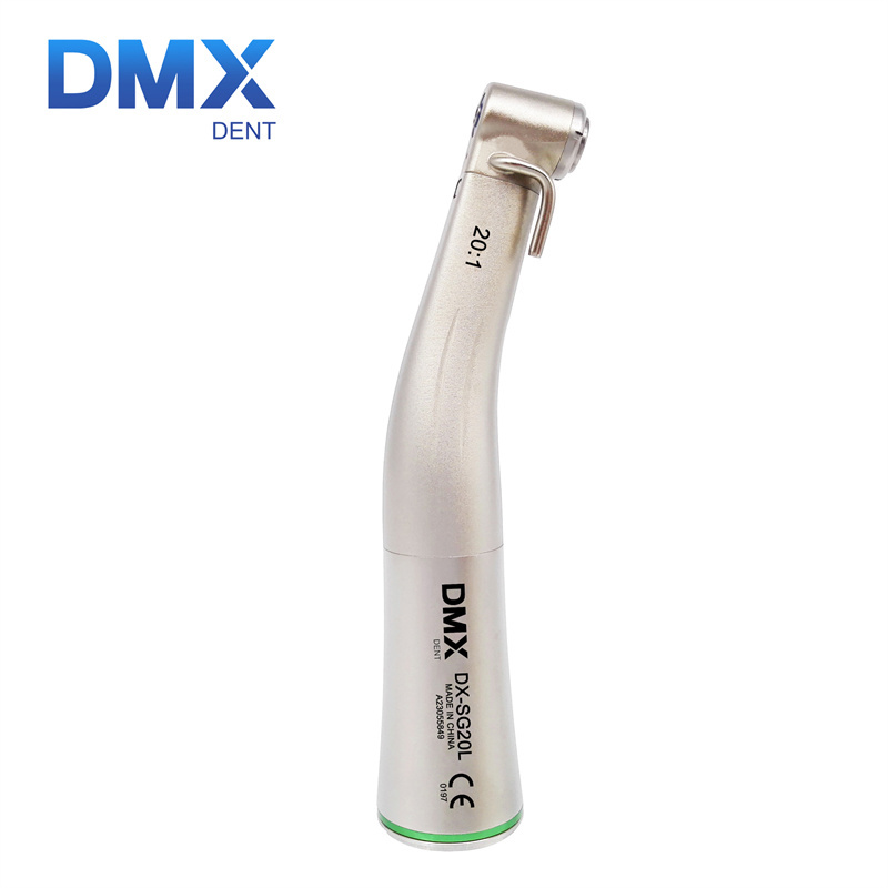 DMXDENT SG20L 20:1 Dental Fiber Optic LED Implant Contra Angle Low Speed Handpiece Fit NSK
