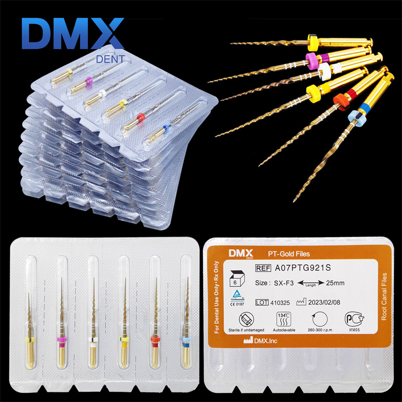DMXDENT PT-Gold Taper Dental Endodontic NITI Rotary Files Root Canal ...