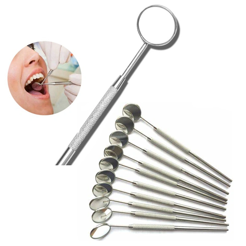 Orthodontic Dental Mirror With Handle #4 Magnifying Pack Of 10 Pcs