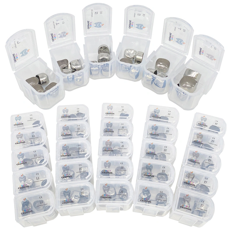 Dental Adult Permanent Molar Crowns Preformed Temporary Crown Stainless ...