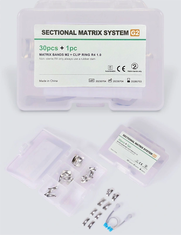 Dental Sectional Matrix System Matrices Metal Bands 30 Pcs Kit + Clip ...