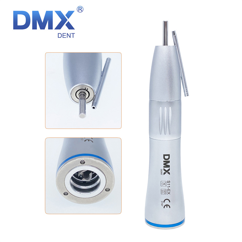 DMXDENT Dental Straight S11-EX Low Speed Handpiece 1:1 External Irrigation Pipe