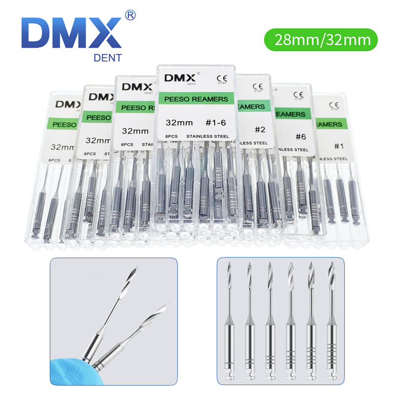 DMXDENT Peeso Reamers Dental Endodontic Root Canal Files 28mm/32mm