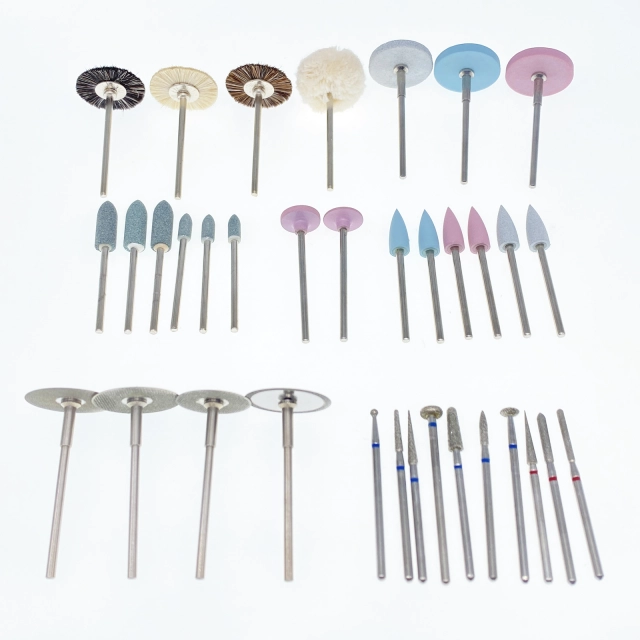 35pcs Dental Lab Polishing Burs HP Kit Disc Brush Stone for Ceramics ...