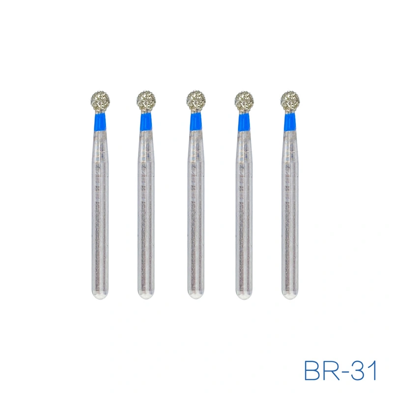 DMXDENT Diamond BR-31 Burs BR Ball Round Dental FG 1.6mm Bur For High ...