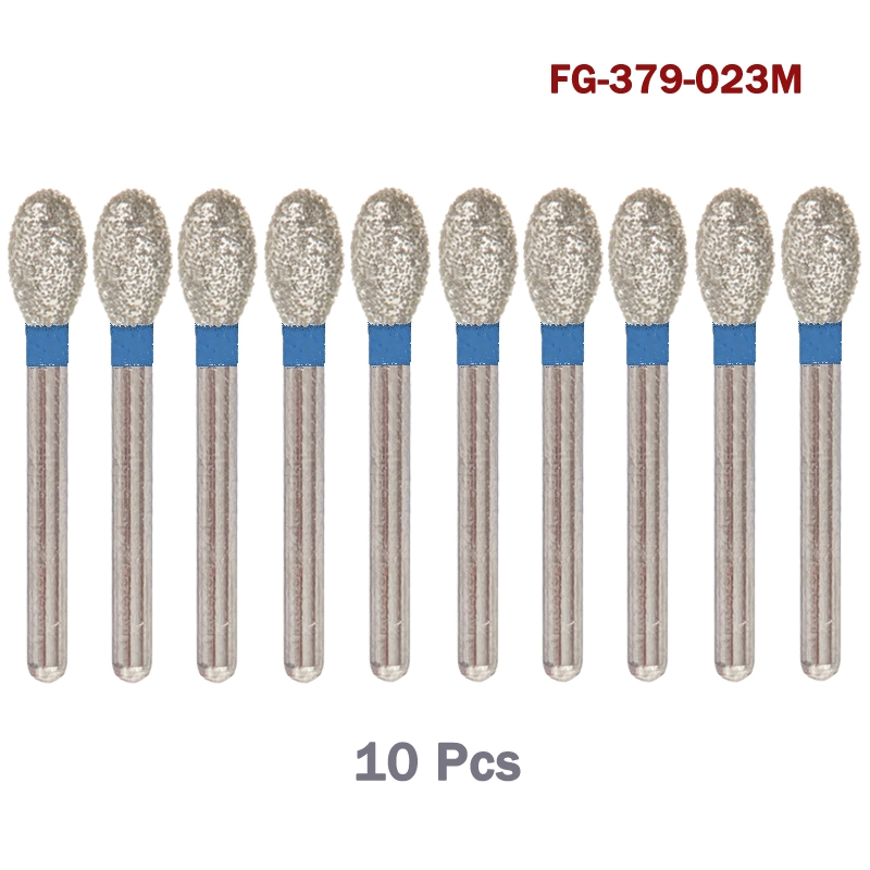 FG 379-023 C/SC/XF Dental Diamond Burs Egg Football Grit High Speed Bur ...