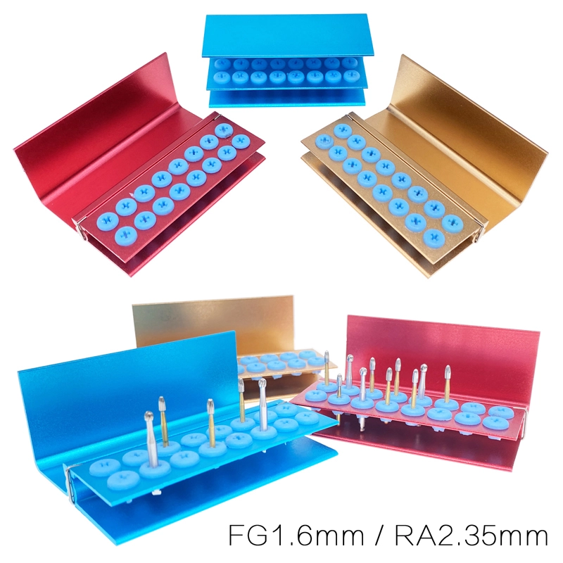 16 Holes with Silicon Dental High Speed FG RA Burs Block Holders ...