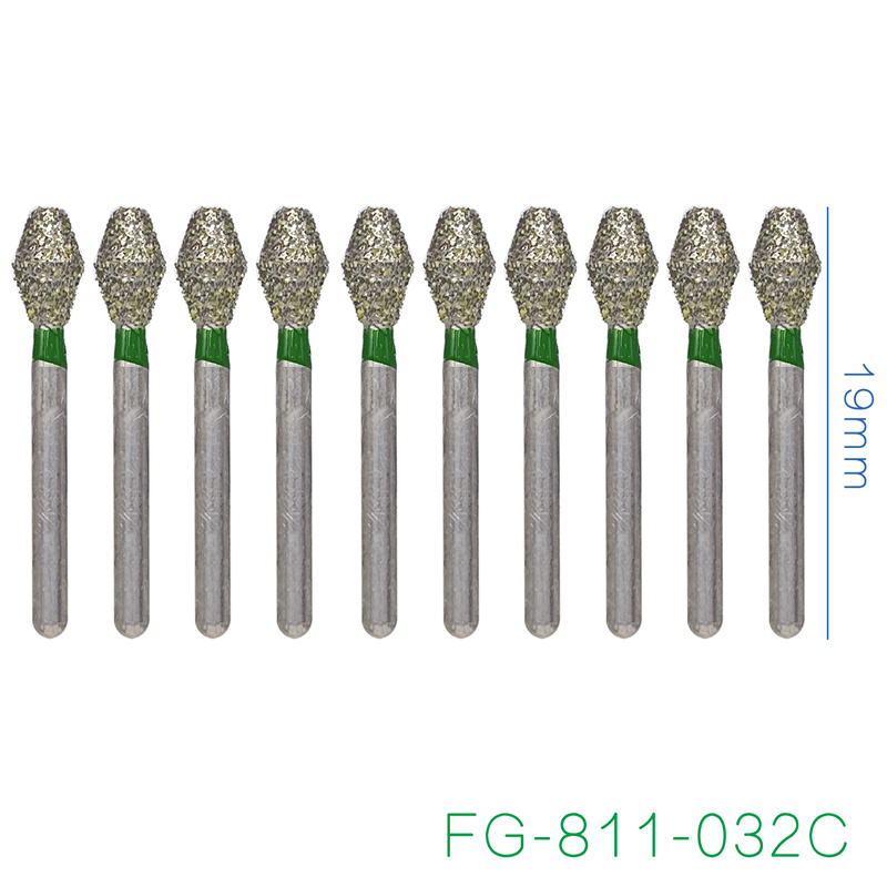 Dental Diamond Burs FG Occlusal Barrel 811/032C Coarse High Speed 10/50 ...