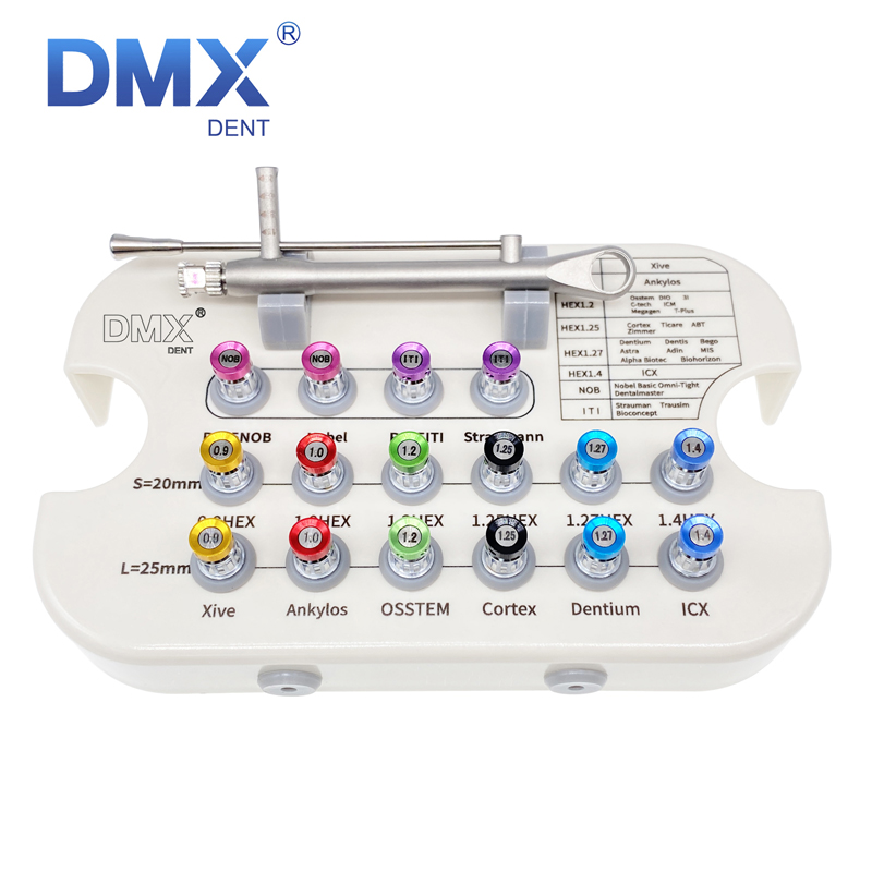 DMXDENT Dental Implant Instrument Universal Prosthetic Restoration Hand Driver Tool Kit