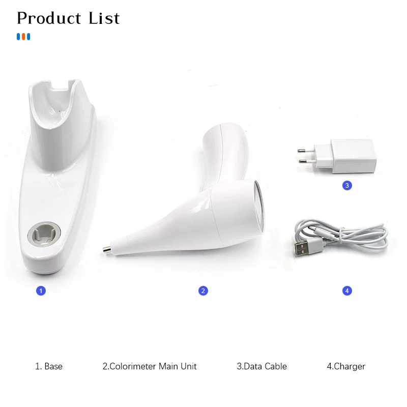 Dental Teeth Whitening Digital Shade Guide LED Tooth Color Comparator Set