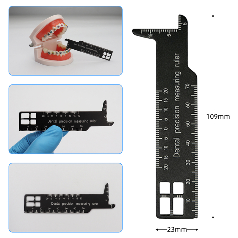 Dental Precision Measuring Ruler Aluminum Gauge Medical Photography ...
