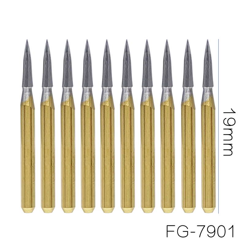 10Pcs Dental Tungsten Carbide Gold Burs Trimming & Finishing ...
