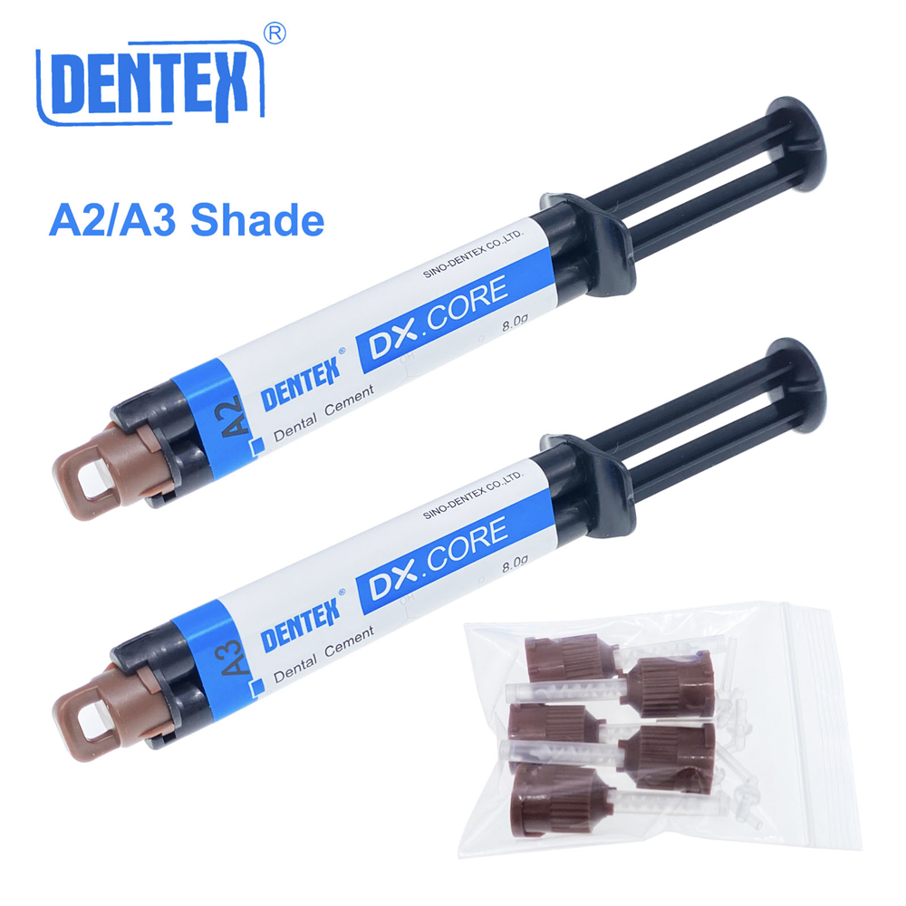 DENTEX Dental A2 Dual Cure Core Build Up Composite Resin Light & Self Cured